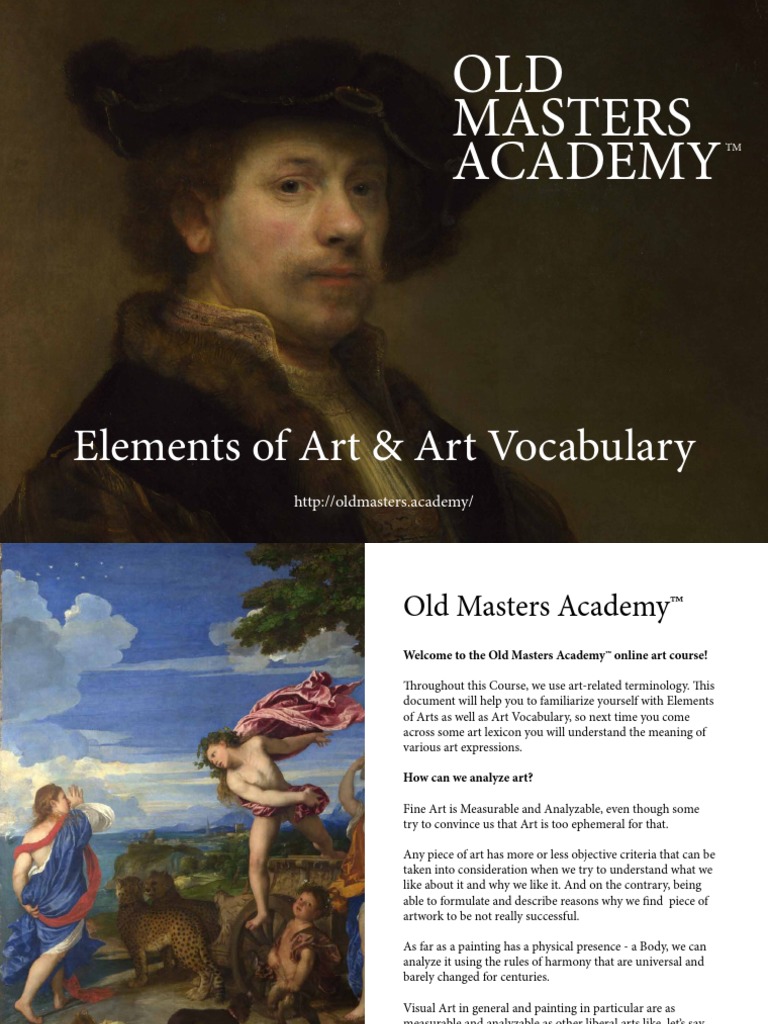 OLD Masters Academy: Elements of Art & Art Vocabulary | PDF | Composition (Visual Arts) | Visual ...