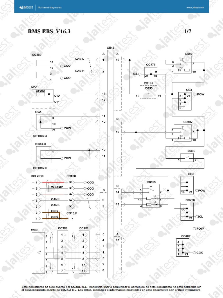 BMS EBS - Esquema Eléctrico | PDF