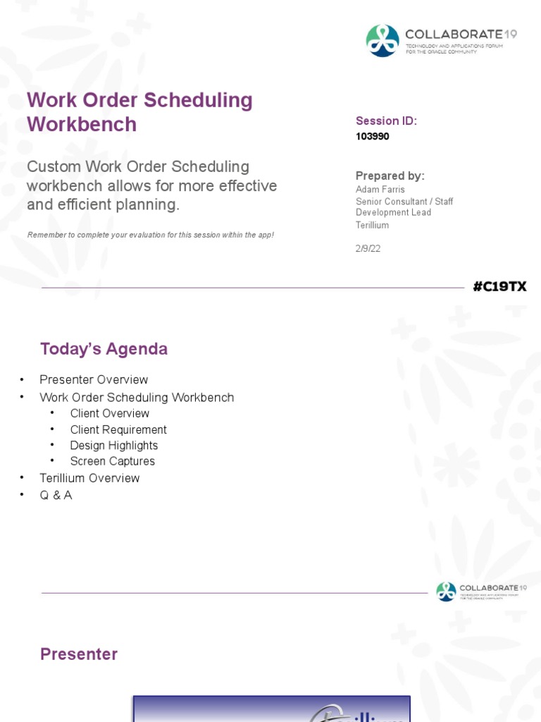 Custom Work Order Scheduling Workbench Allows For More Effective and ...