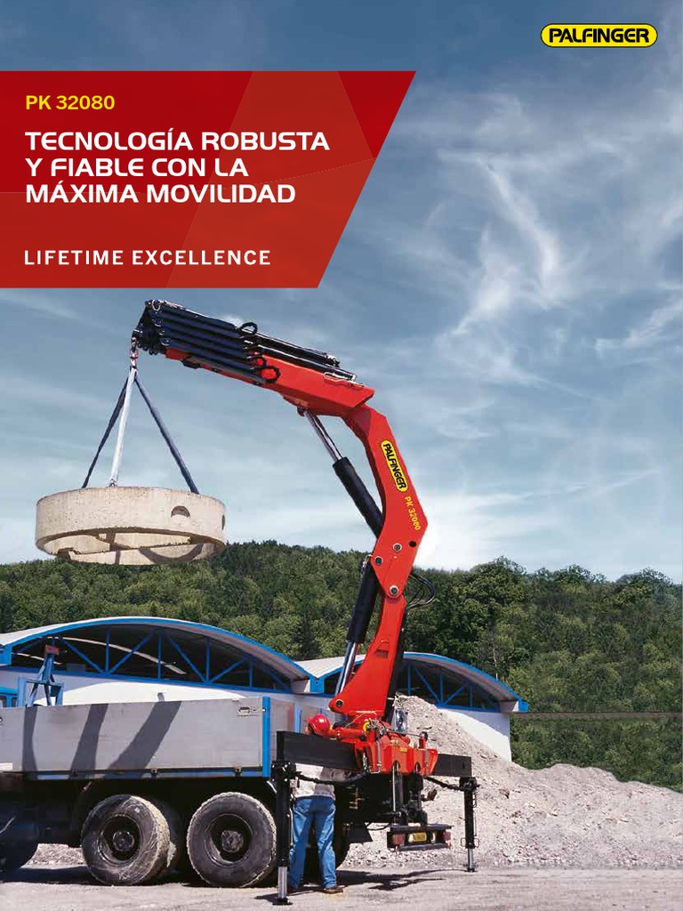 Grúa Palfinger PK 32080: Especificaciones y Carga | PDF | Tecnología