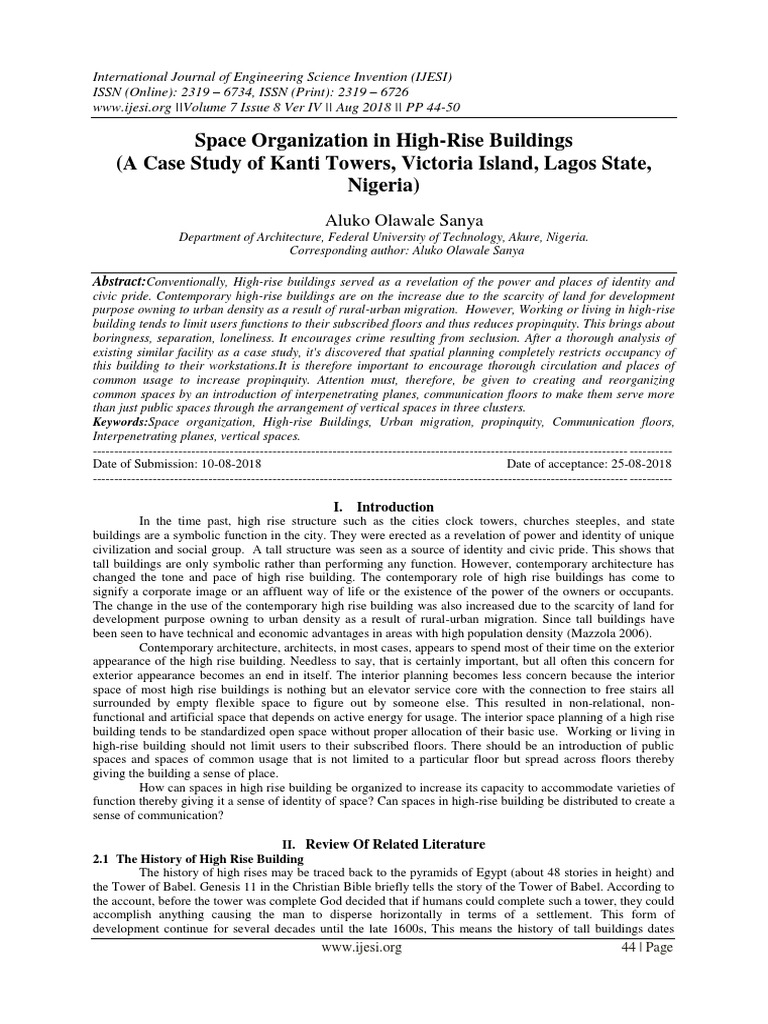 Topic 3 Space Organization in High Rise Buildings | Download grátis PDF ...