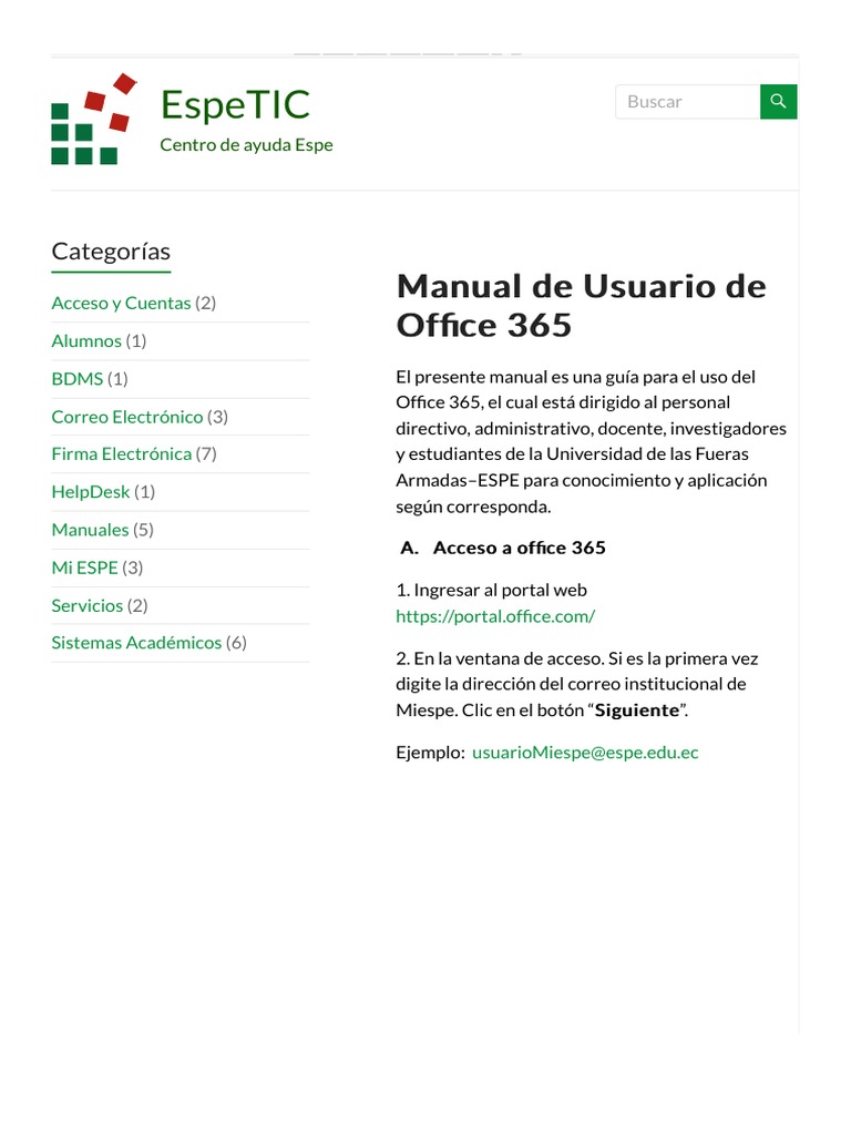Manual de Usuario Office 365 | PDF | Ventana (informática) | Ingeniería de software