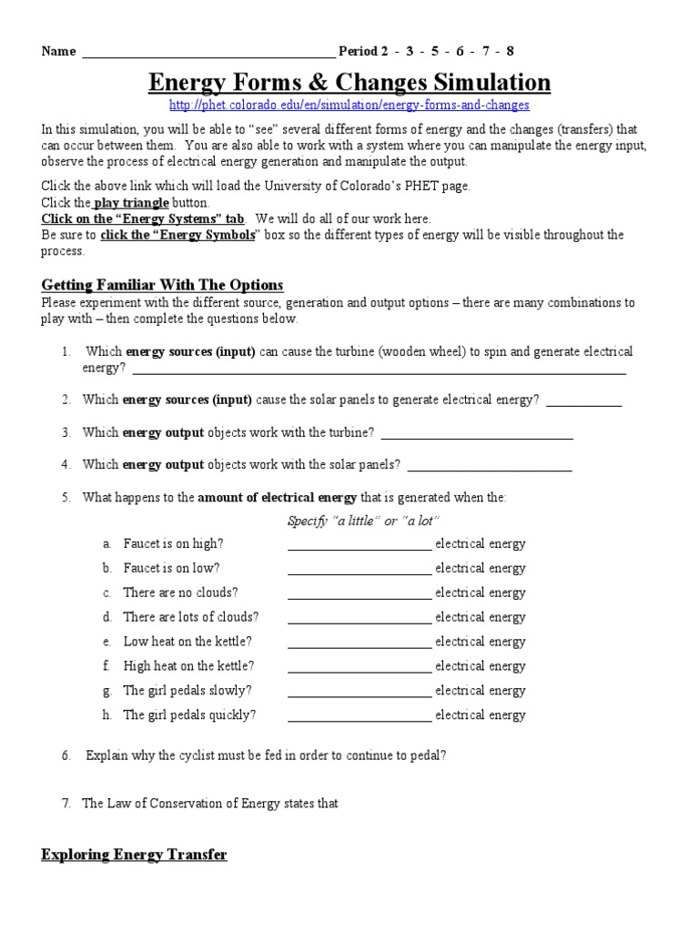Taha Shafeay - PHET Energy Forms & Changes Simulation Ws 2020 | PDF ...
