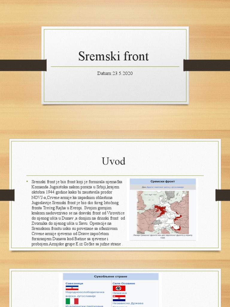 Sremski Front | PDF