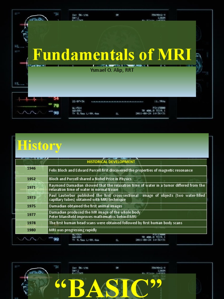 Fundamentals of MRI | PDF | Magnetic Resonance Imaging | Relaxation (Nmr)