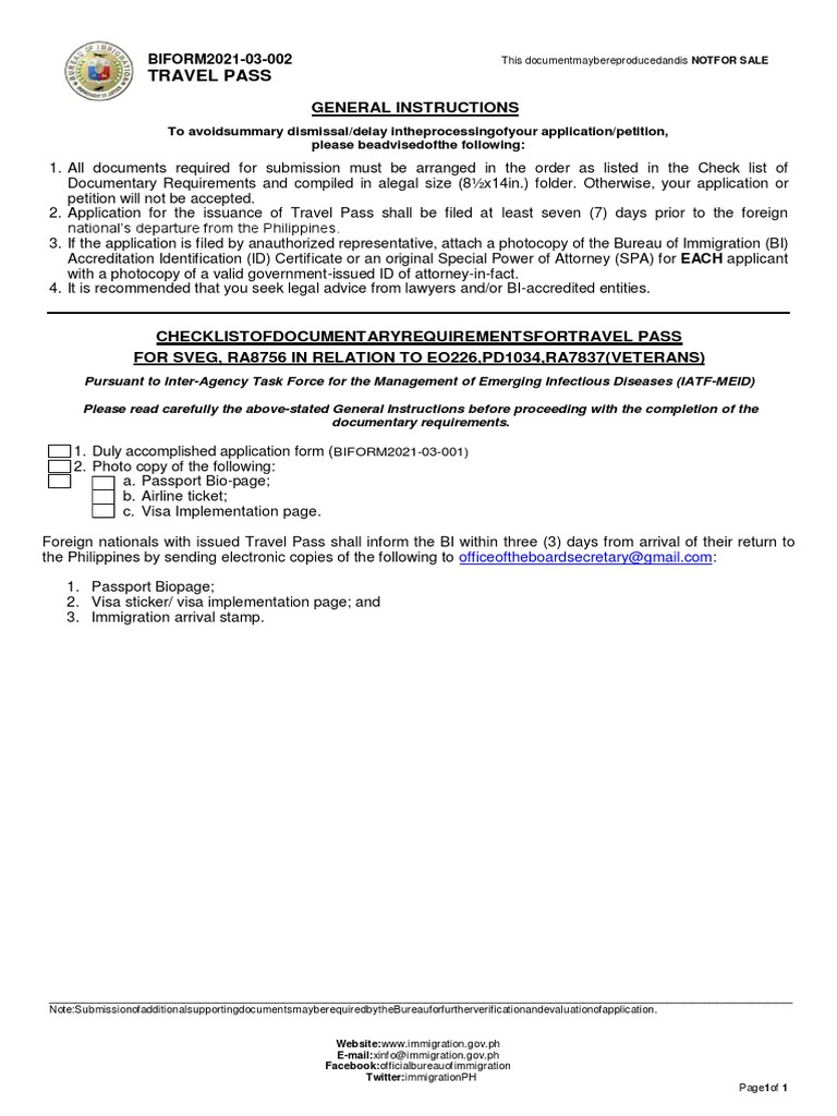 Travel Pass Guide for Foreign Nationals | PDF | Identity Document ...