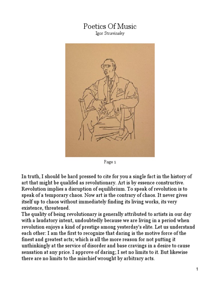 Stravinsky Poetics of Music Notes | PDF | Time | Harmony