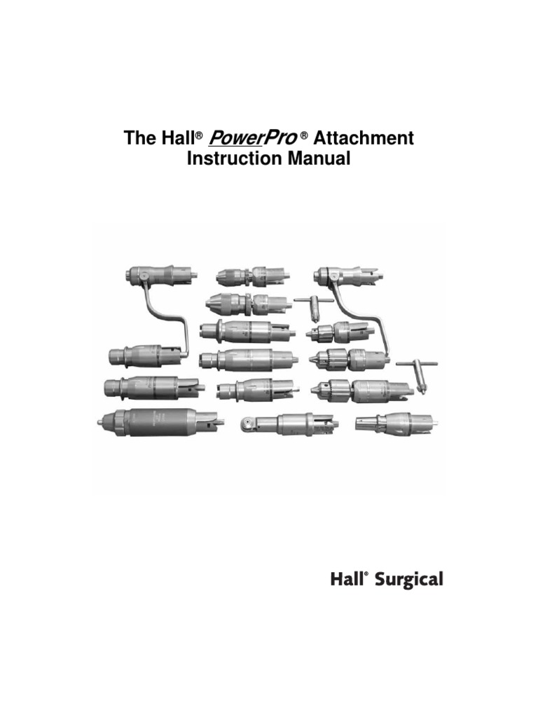 The Hall Attachment Instruction Manual: Power | PDF | Sterilization ...