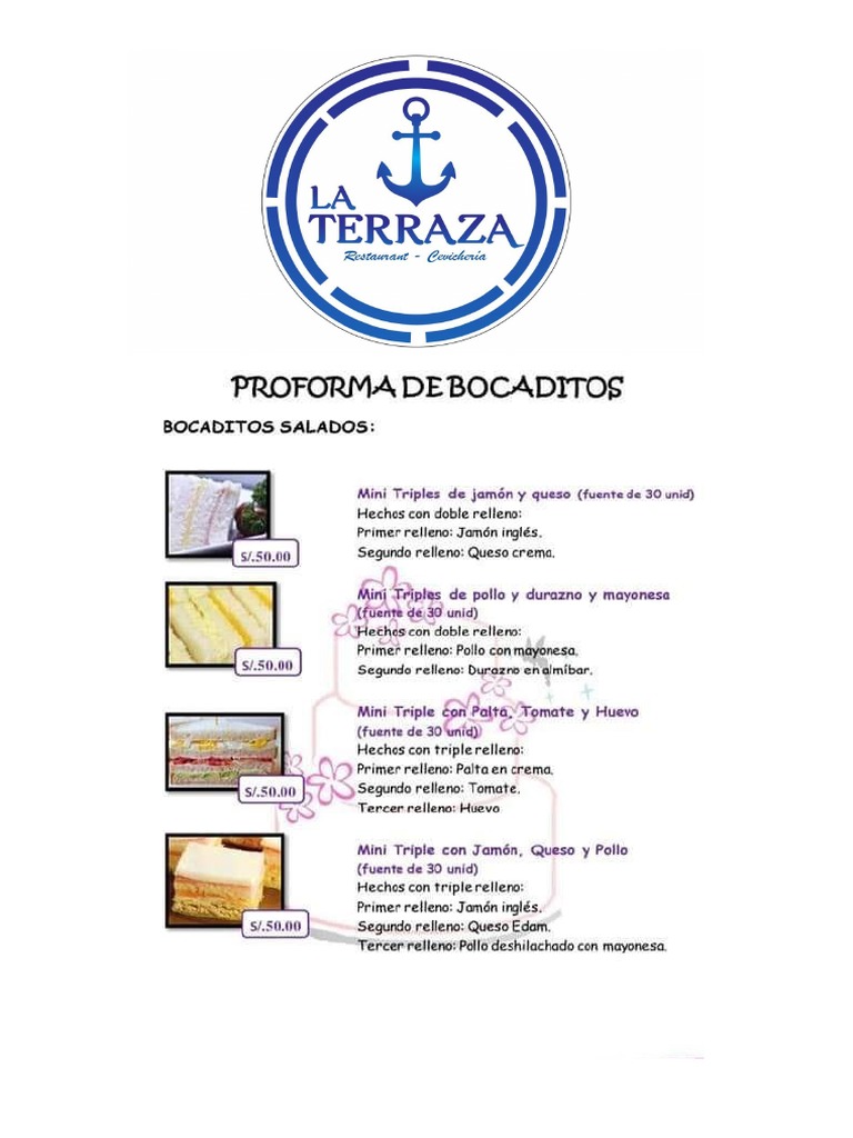 Proforma Bocaditos | PDF