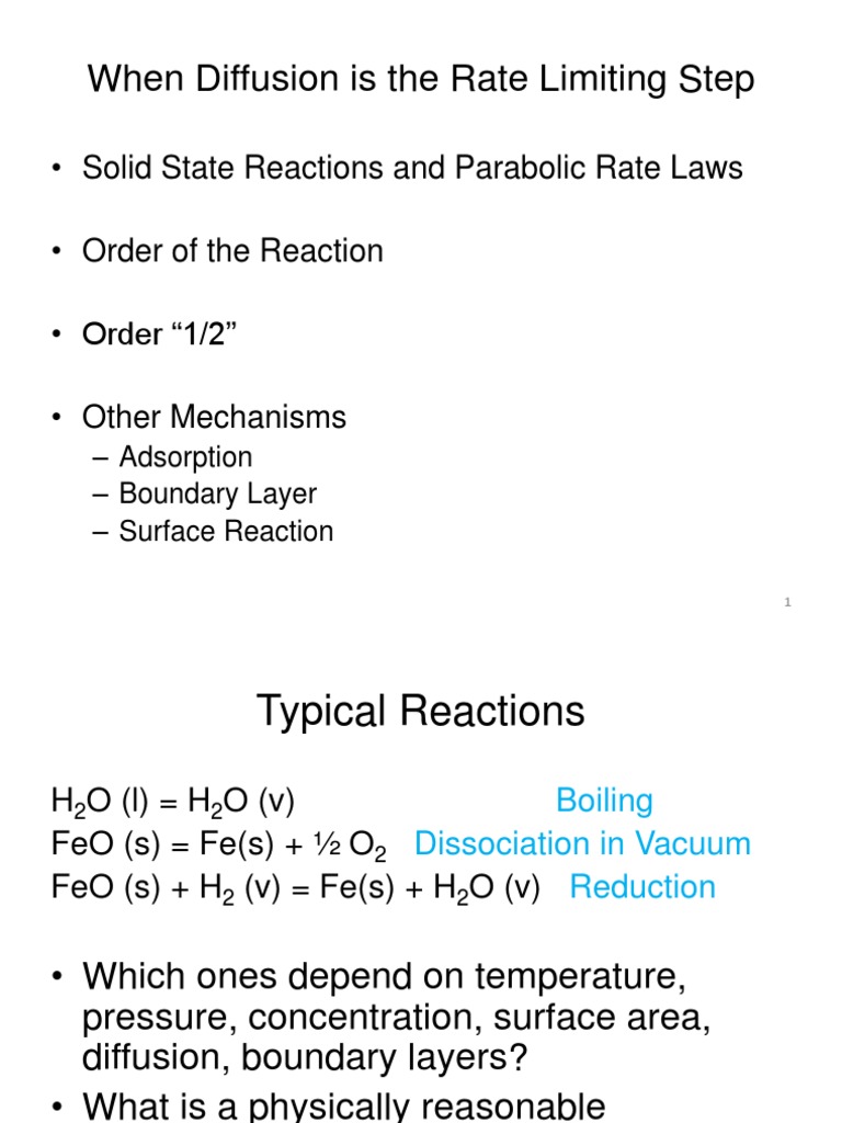 When Diffusion Is The Rate Limiting Step | PDF | Corrosion | Metals