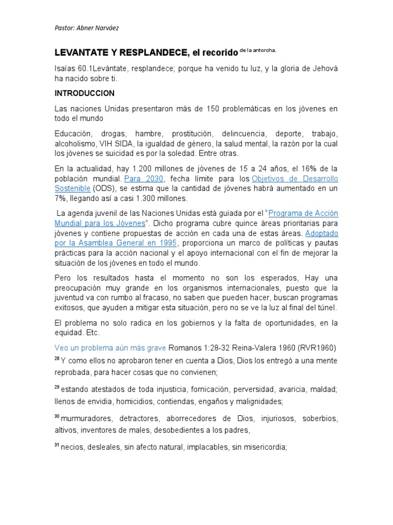 Levantate y Resplandece - Docx Abner | PDF