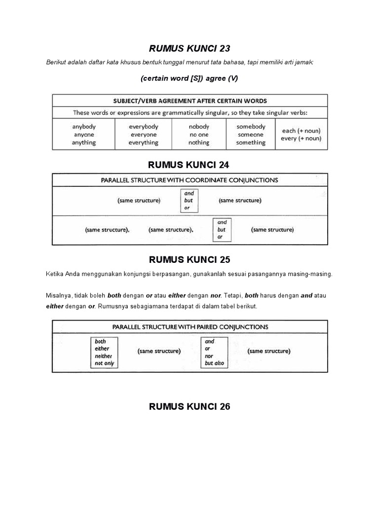 Rumus Kunci TOEFL | PDF