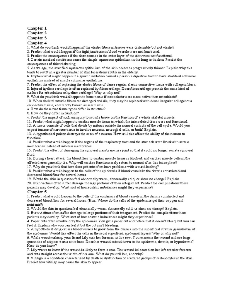 Human Physiology PRACTICE SCENERIO QUESTION | PDF | Inhibitory ...