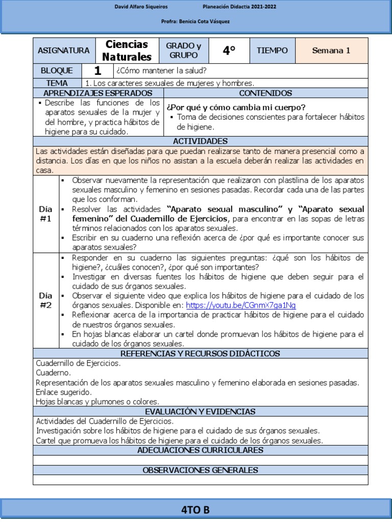 ?noviembre - 4to Grado Ciencias Naturales (2021-2022) | PDF ...