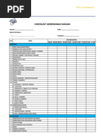 Checklist Kebersihan | PDF