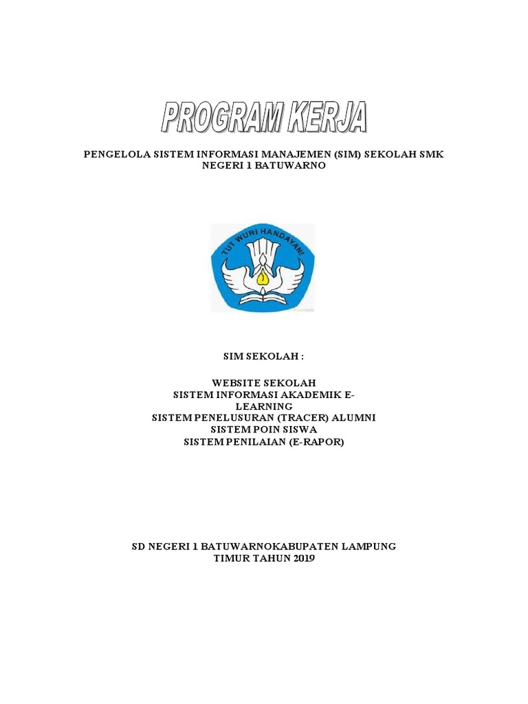Program Kerja Pengelola SIM | PDF