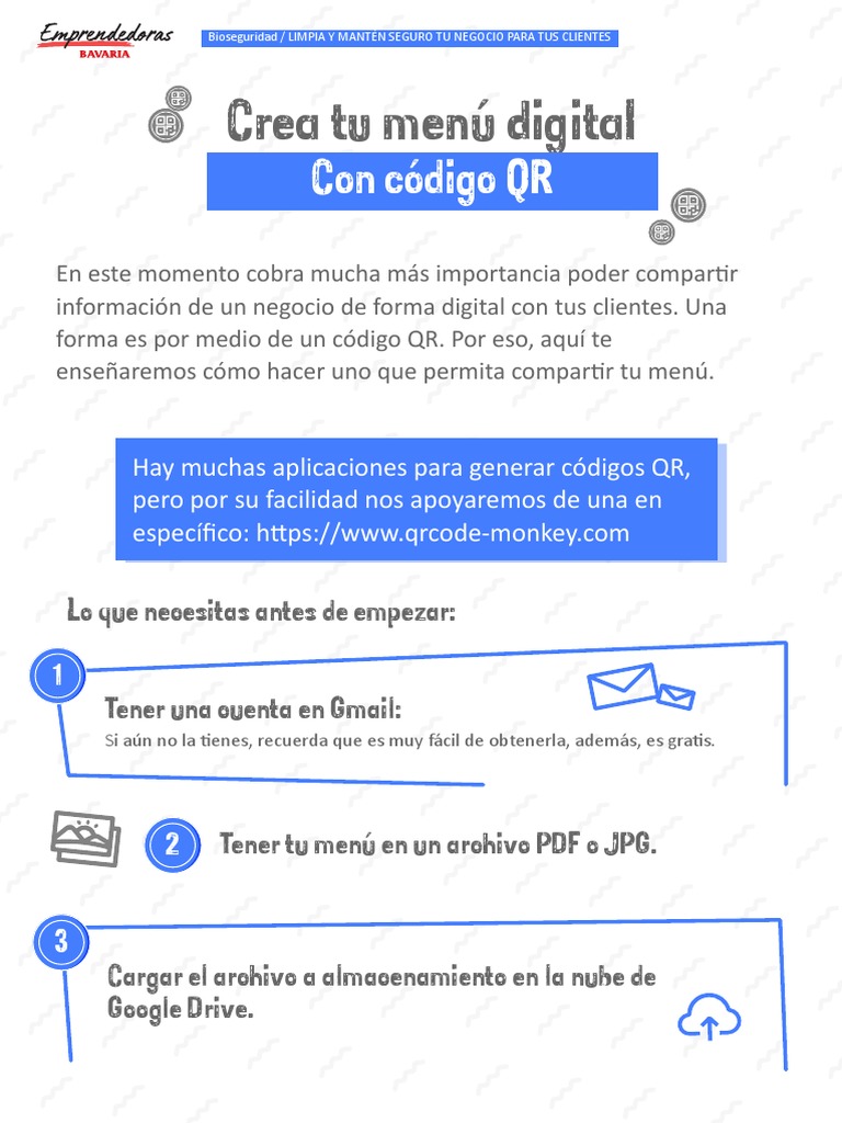 Crea Tu Menú Digital: Con Código QR | PDF | Código QR | Gmail