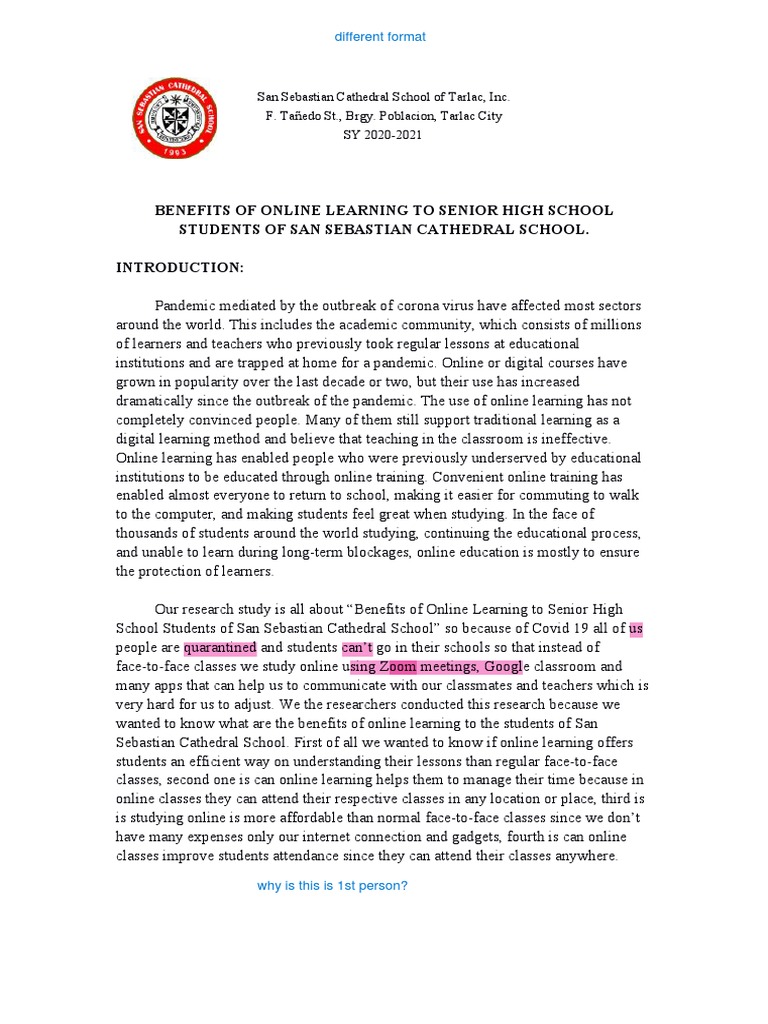 Pr2 Grp3 First Revision For Chapter 1 2 | Download Free PDF | Educational Technology | Distance ...