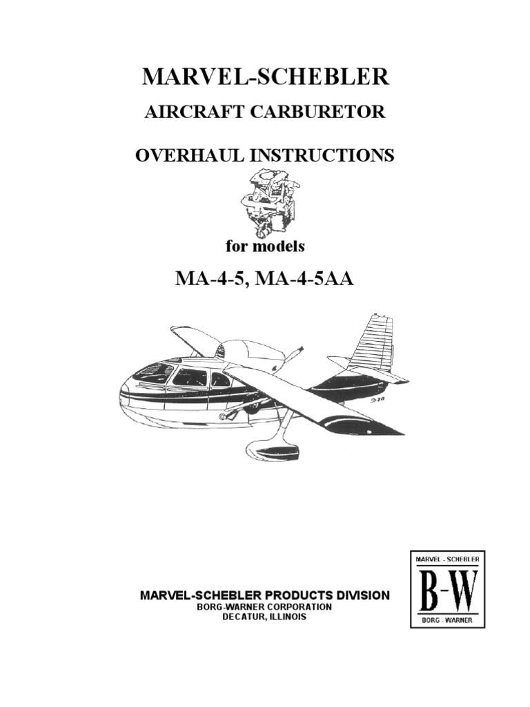 MA-4-5 Carburetor Overhaul Guide | PDF | Throttle | Carburetor