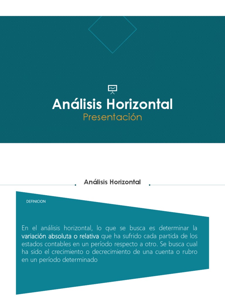 Análisis Horizontal | PDF | Contabilidad | Contabilidad financiera