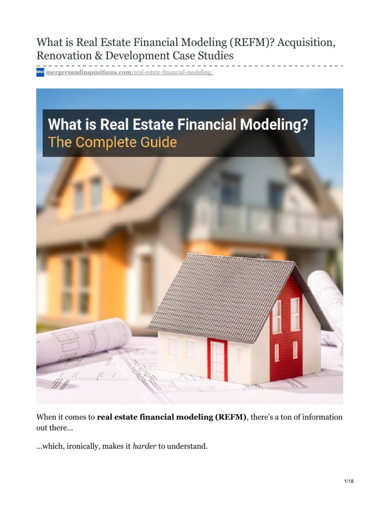What Is Real Estate Financial Modeling REFM Acquisition Renovation ...