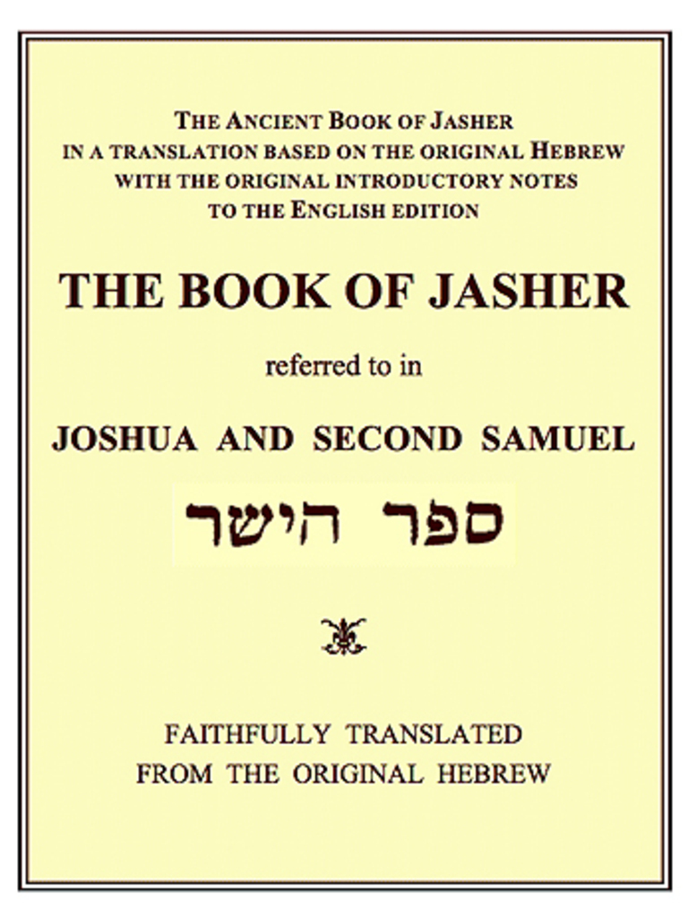 ANCIENT BOOK of JASHER — 1stEd | Cain And Abel | Sarah