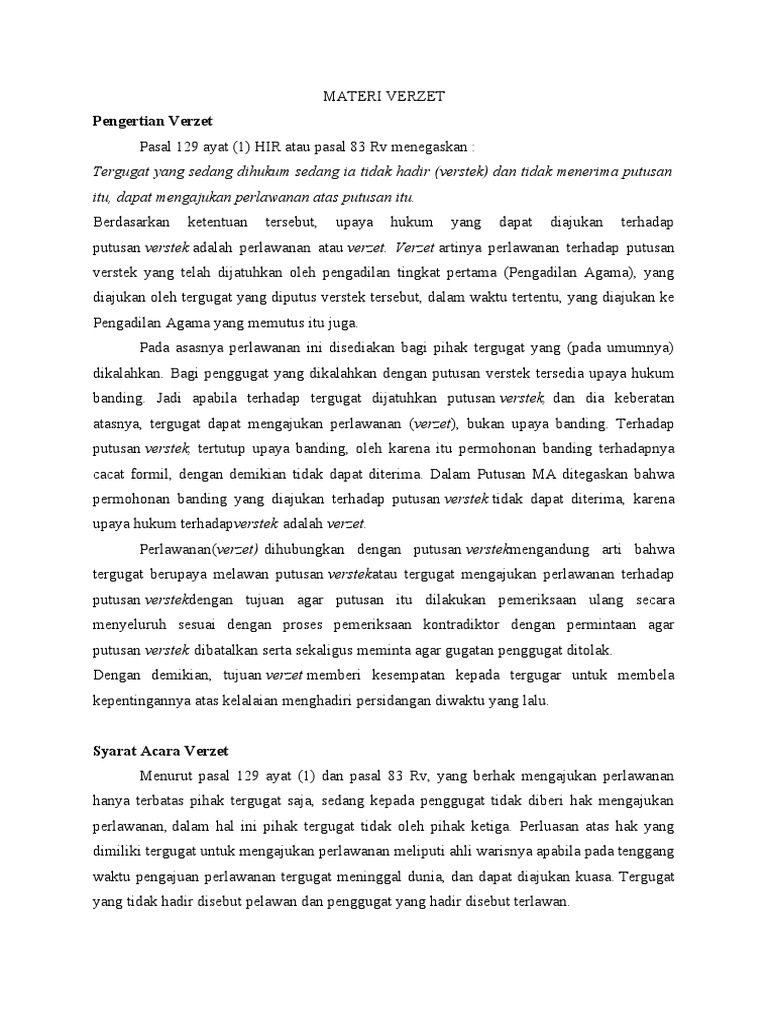 Pengertian dan Proses Verzet | PDF