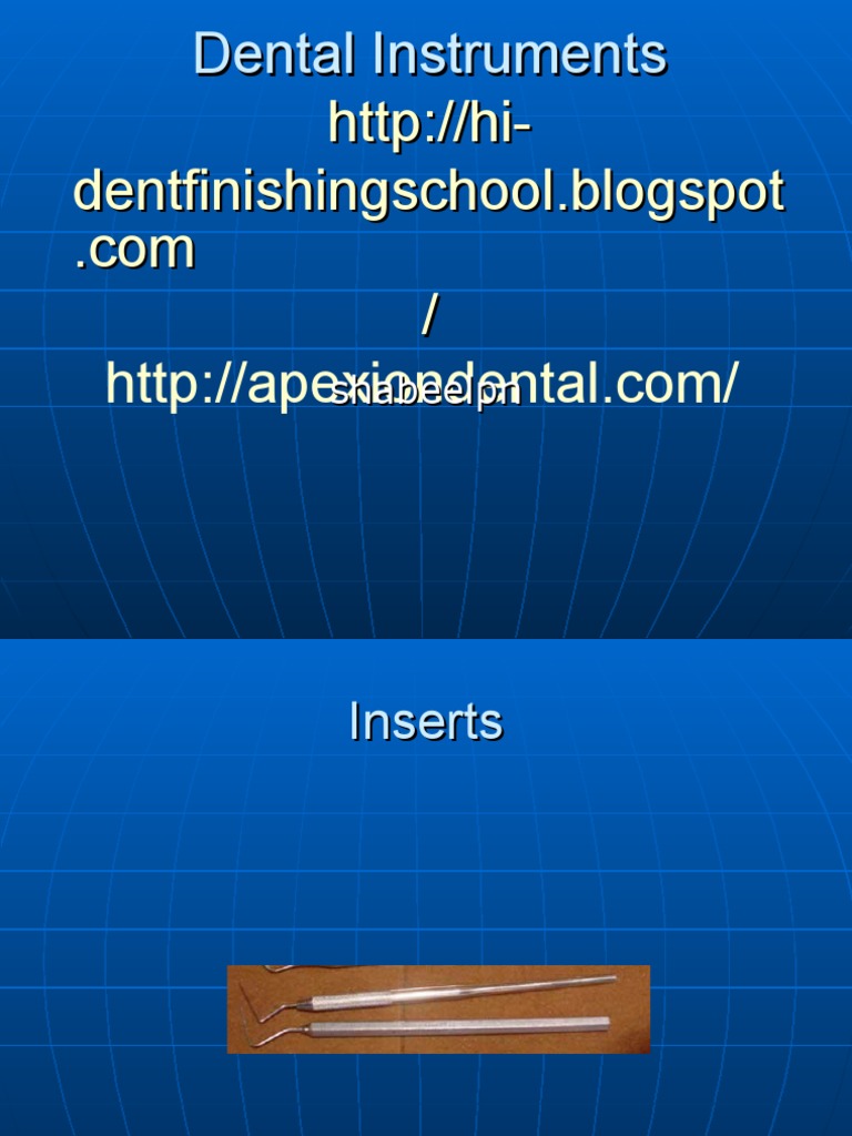 Dental Instruments | PDF