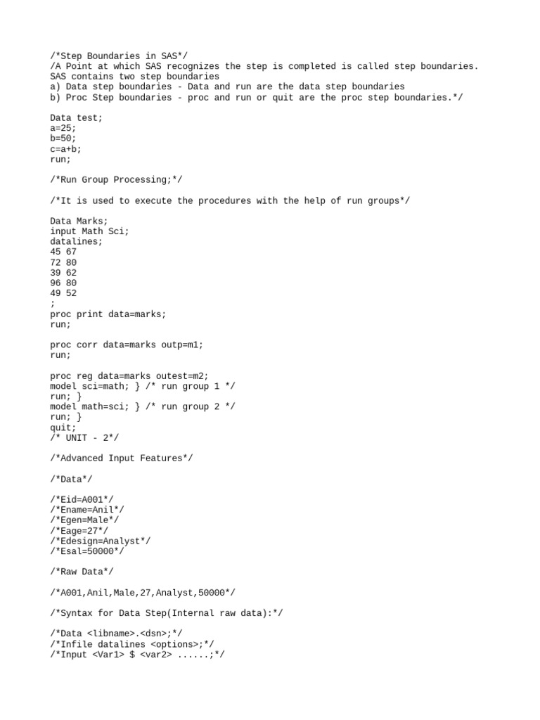 Step Boundaries | PDF | Sas (Software) | Computer Architecture
