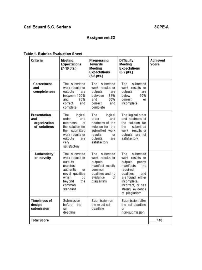 Carl Eduard Soriano - ASSIGNMENT 3 | PDF | Intel | Central Processing Unit