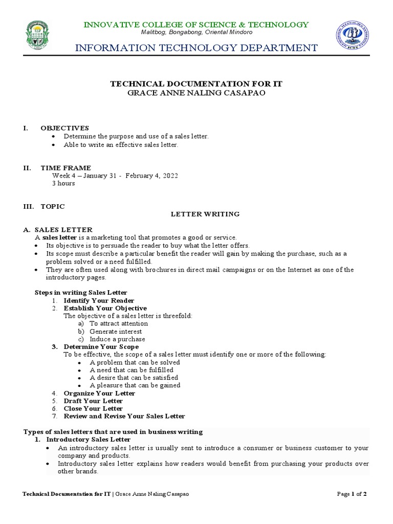 Information Technology Department: Technical Documentation For It | PDF ...