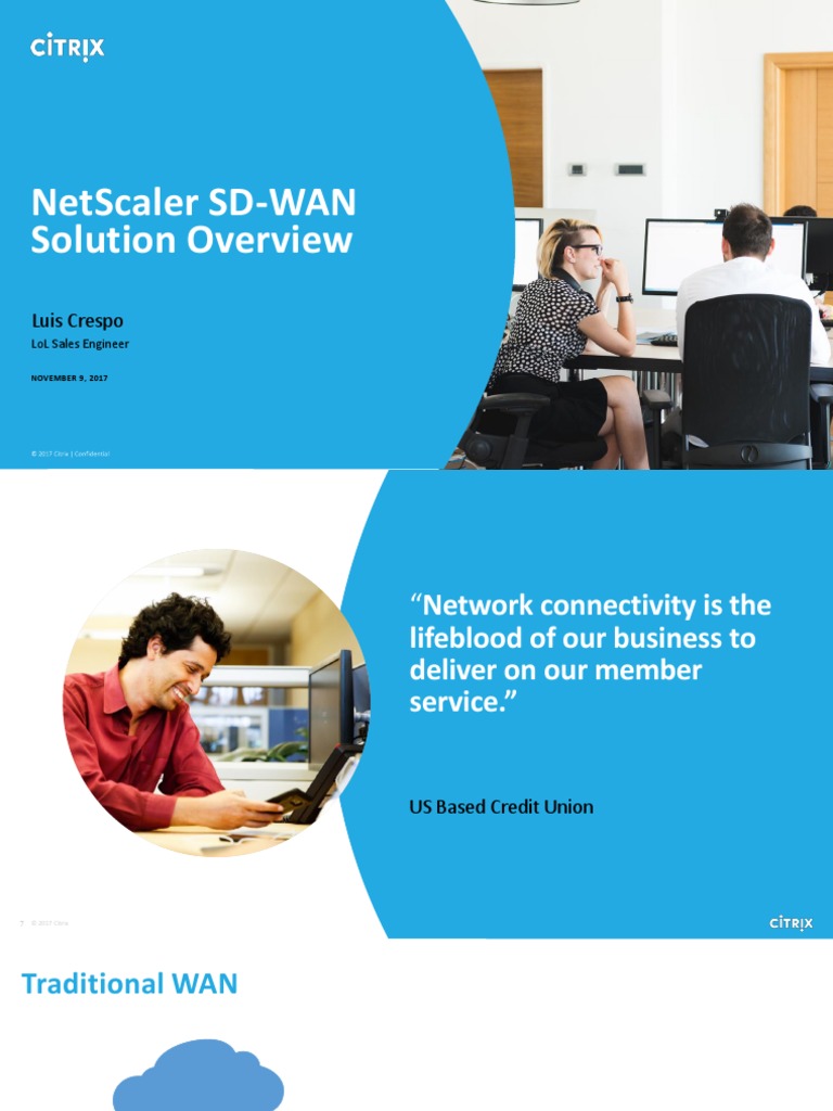 Netscaler Sd-Wan Solution Overview: Luis Crespo | PDF | Computer Network | Cloud Computing