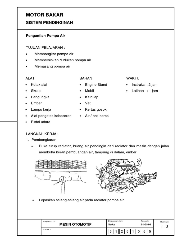 Penggantian Pompa Air Pdf