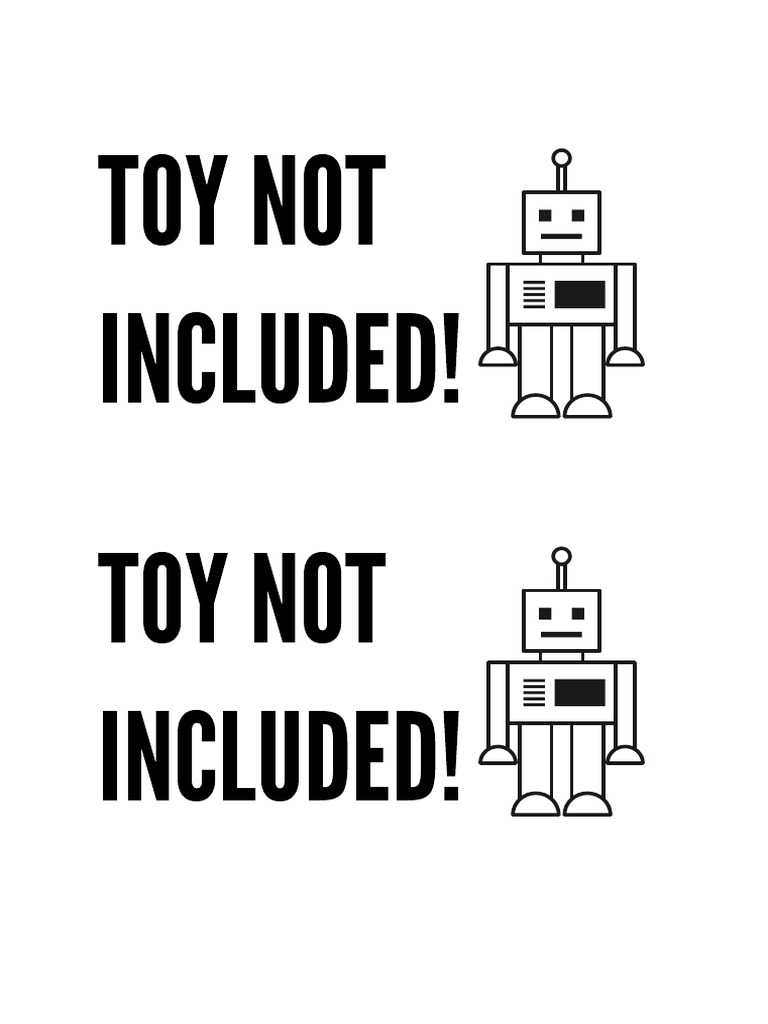 Important Notice: Toy Not Included | PDF