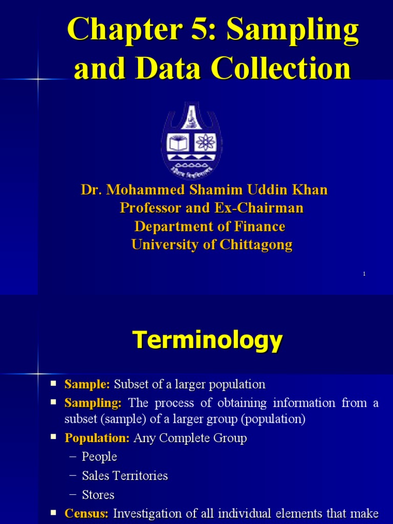 Chapter-5 Sampling and Data Collection | PDF | Sampling (Statistics ...