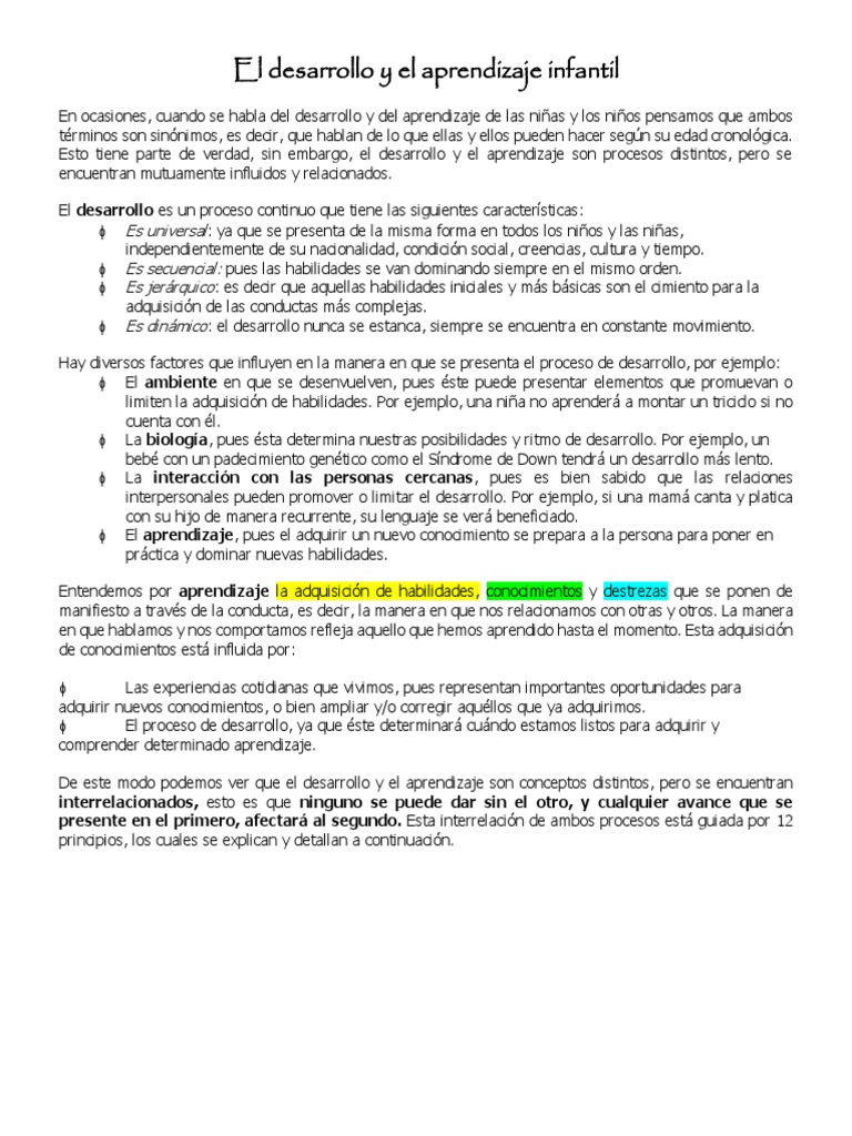 Desarrollo y Aprendizaje | PDF | Aprendizaje | Evaluación