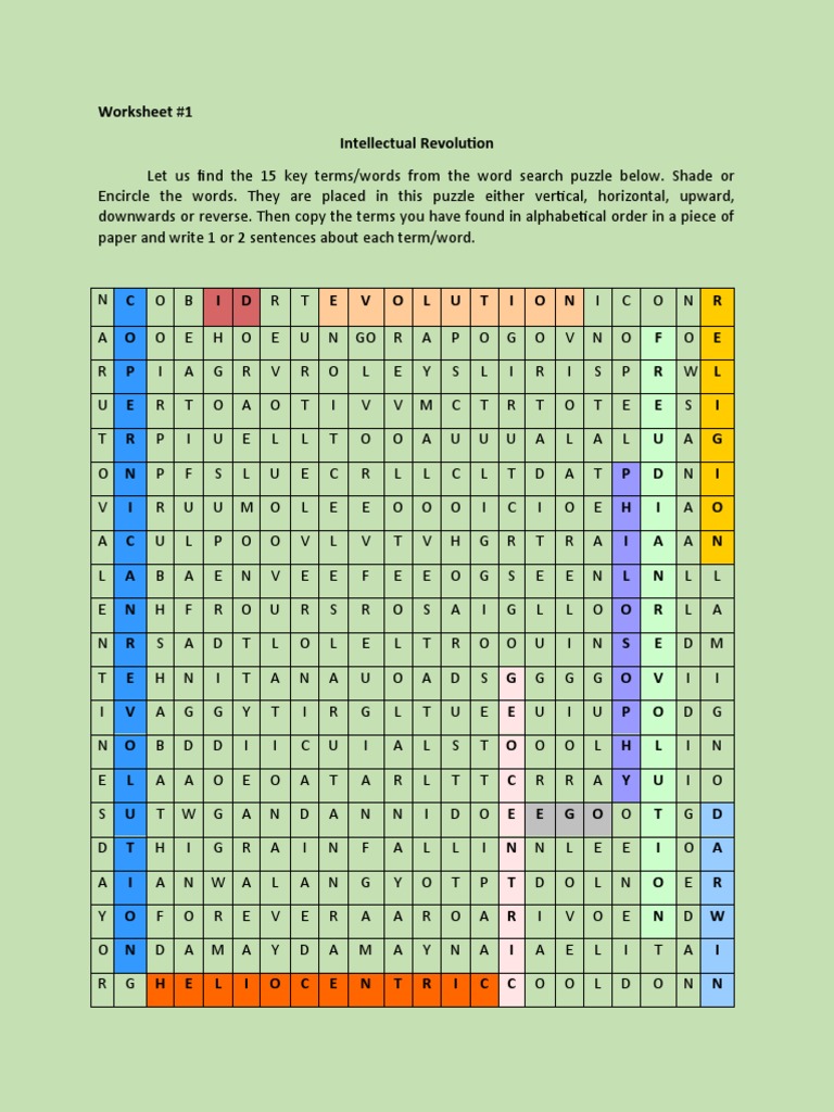 Worksheet #1 Intellectual Revolution | PDF | Darwinism | Heliocentrism