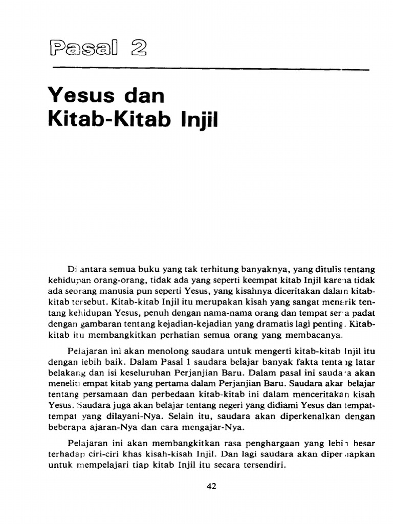Yesus Dan Kitab Kitab Injil | PDF