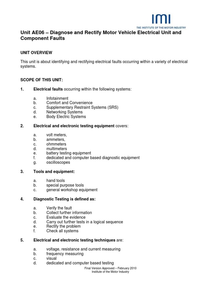 AE06 | PDF | Medical Diagnosis | Rectifier
