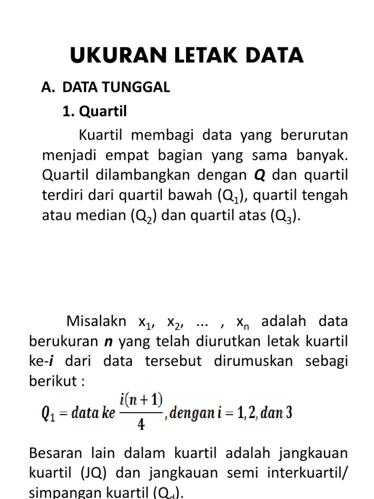 04.ukuran Letak Data Tunggal PDF | PDF