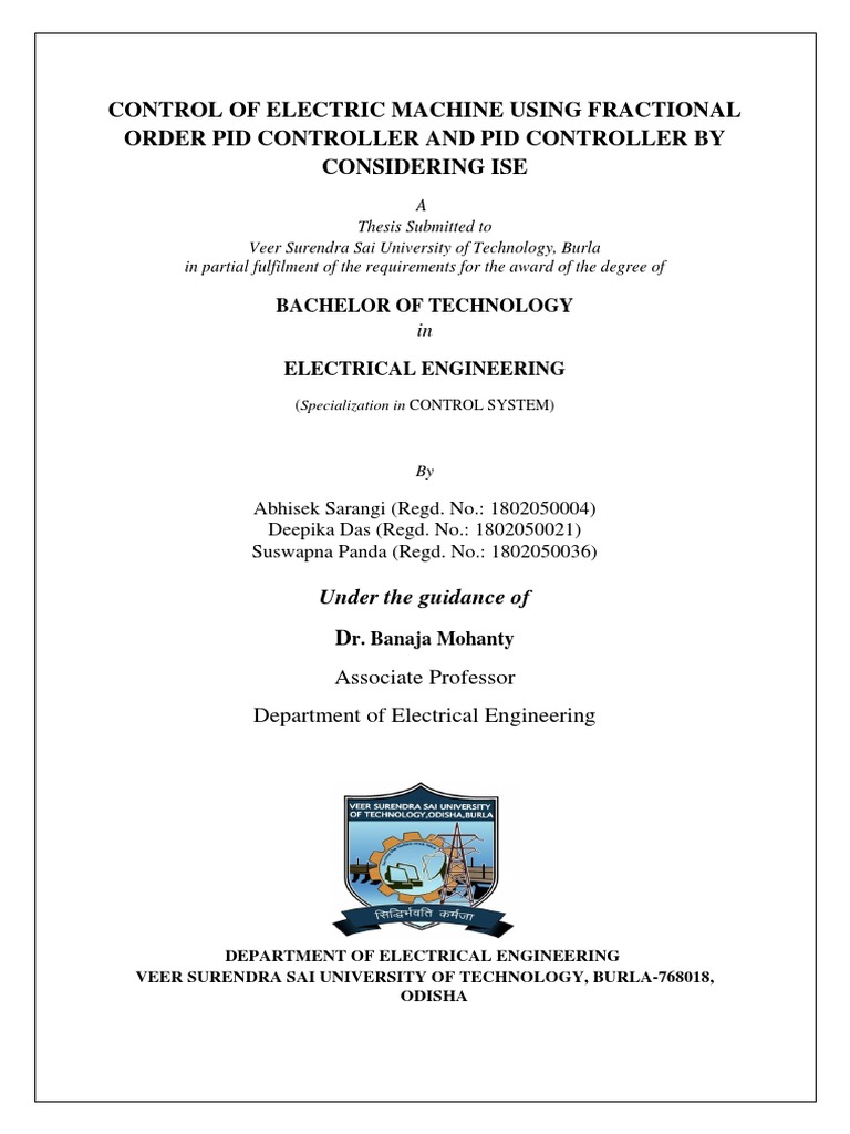 Minor Project (Final) | PDF | Electric Motor | Control Theory