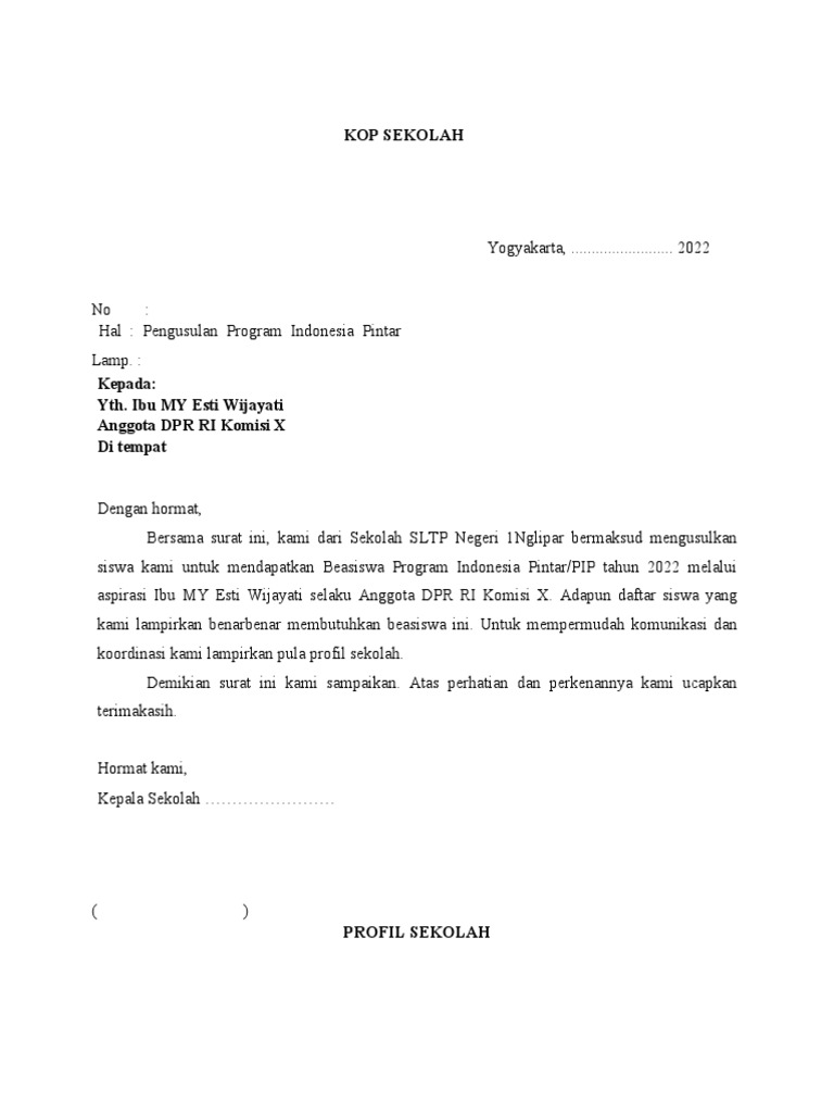 Pengajuan Pip Rafa | PDF