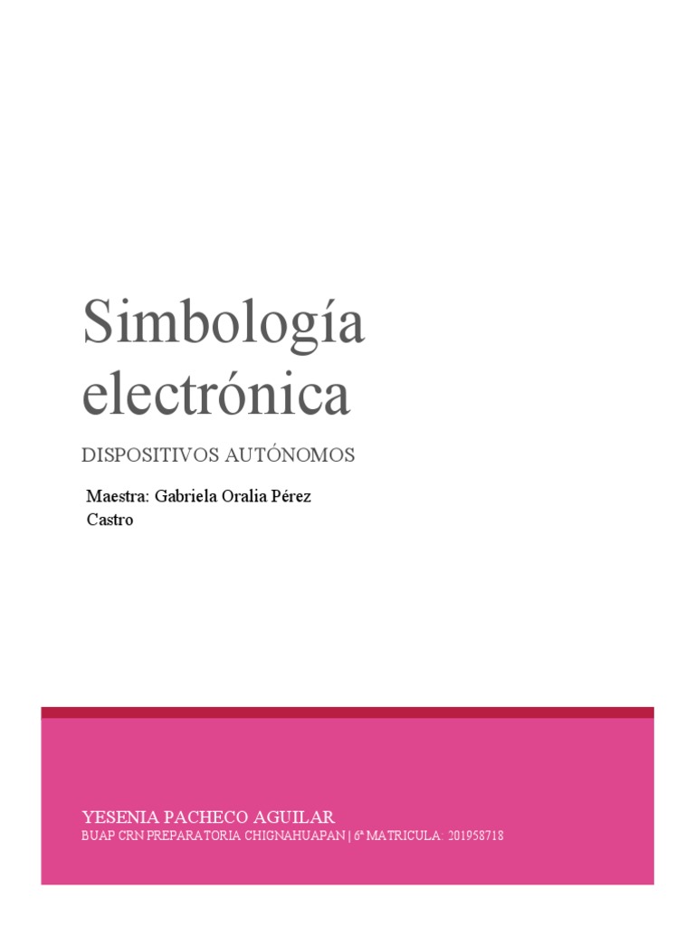 Simbolos de Componentes Electrónicos | PDF | Diodo | Diodo emisor de luz