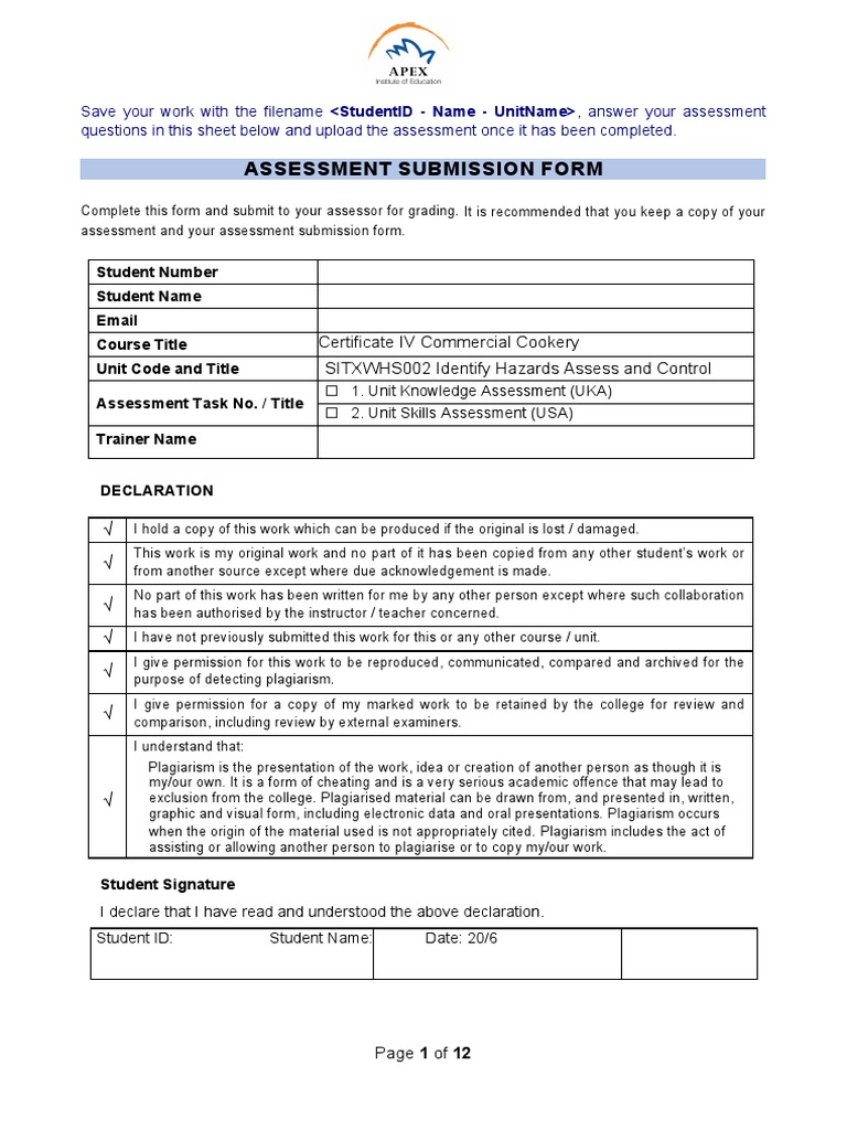 Identify Hazards - My Assignment | PDF | Occupational Safety And Health ...