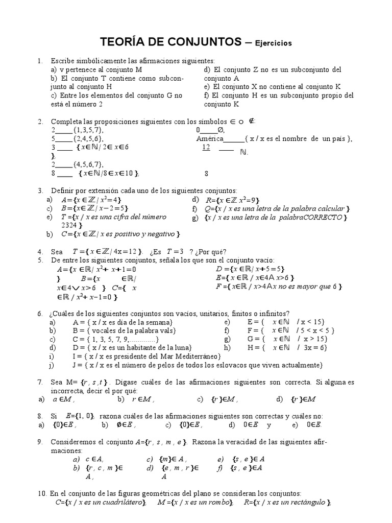 Ejerc Wjhdsicios | PDF | Conjunto (Matemáticas) | Intervalo (Matemáticas)