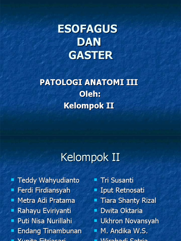 Esofagus & Gaster | PDF