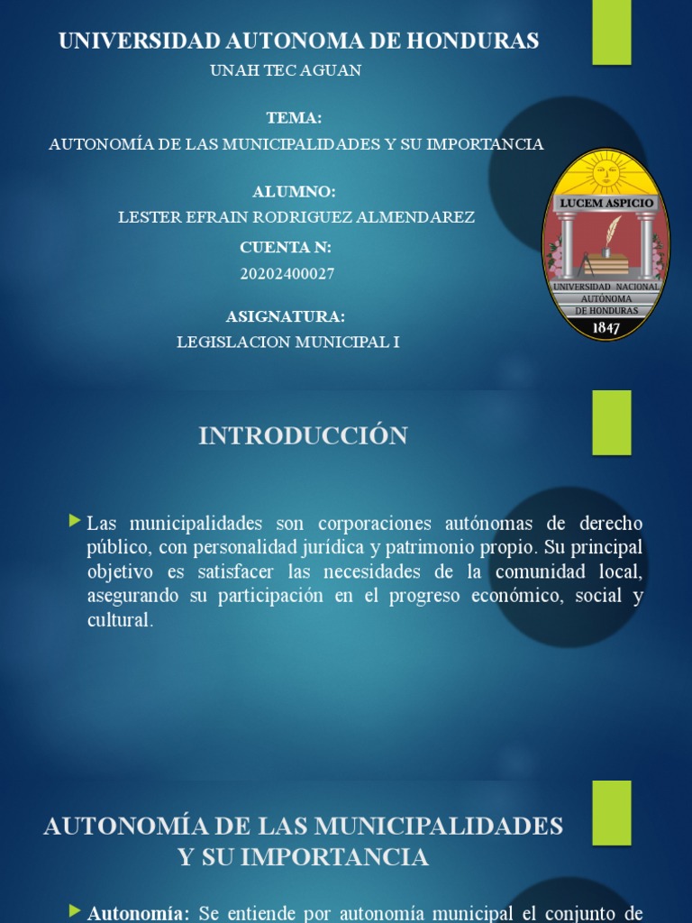 Importancia de la Autonomía Municipal | PDF | Gobierno local | Gobierno