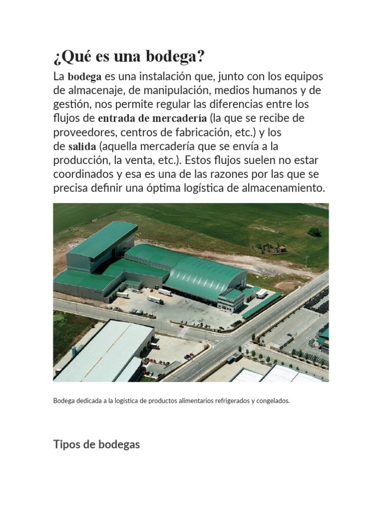 Qué Es Una Bodega | PDF