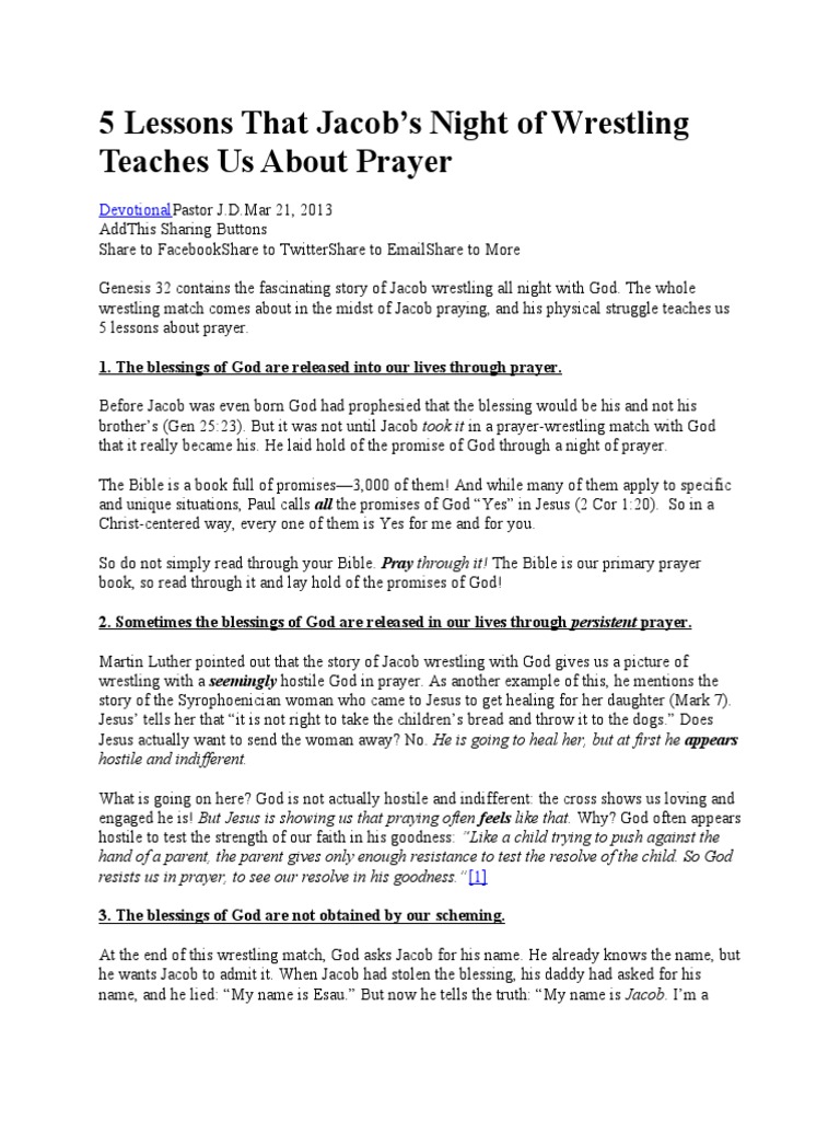 5 Lessons That Jacob's Night of Wrestling Teaches Us About Prayer ...