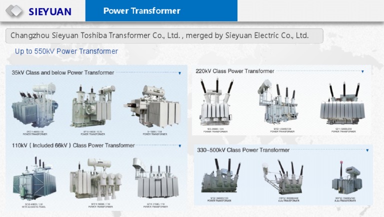 Sieyuan Electric (Toshiba) - HV Power Transformers | PDF